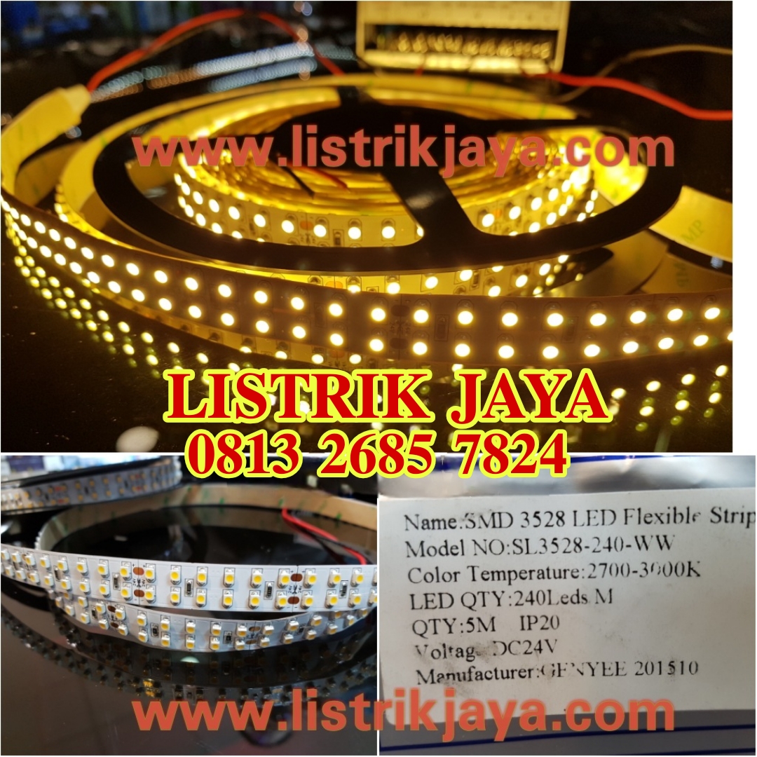 Jual Lampu Strip Led SMD 3528 240 Led DC 24V | Listrik Jaya Kenari Mas