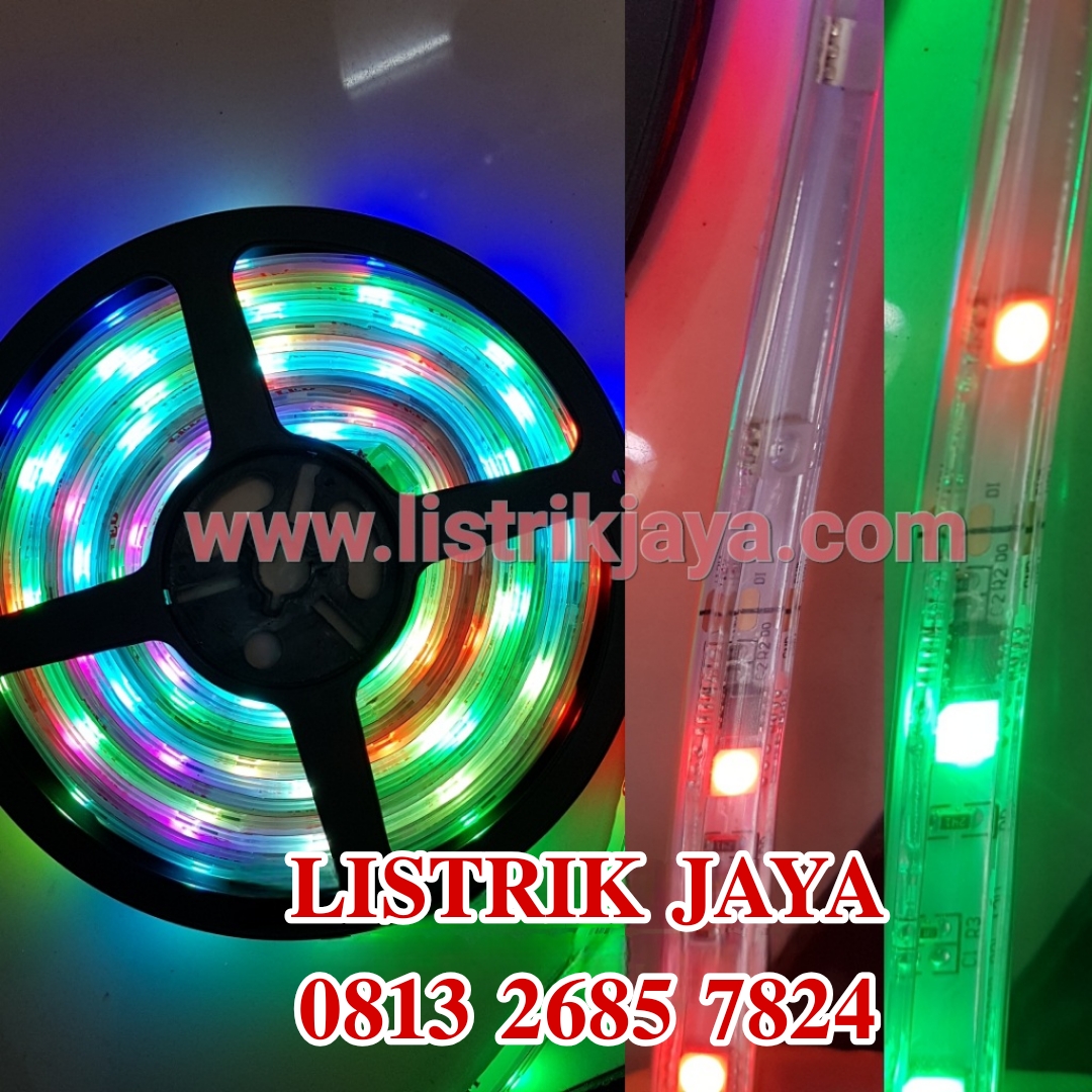 Jual Lampu Led Selang RGB Dimmer AC 220V | Listrik Jaya Kenari Mas