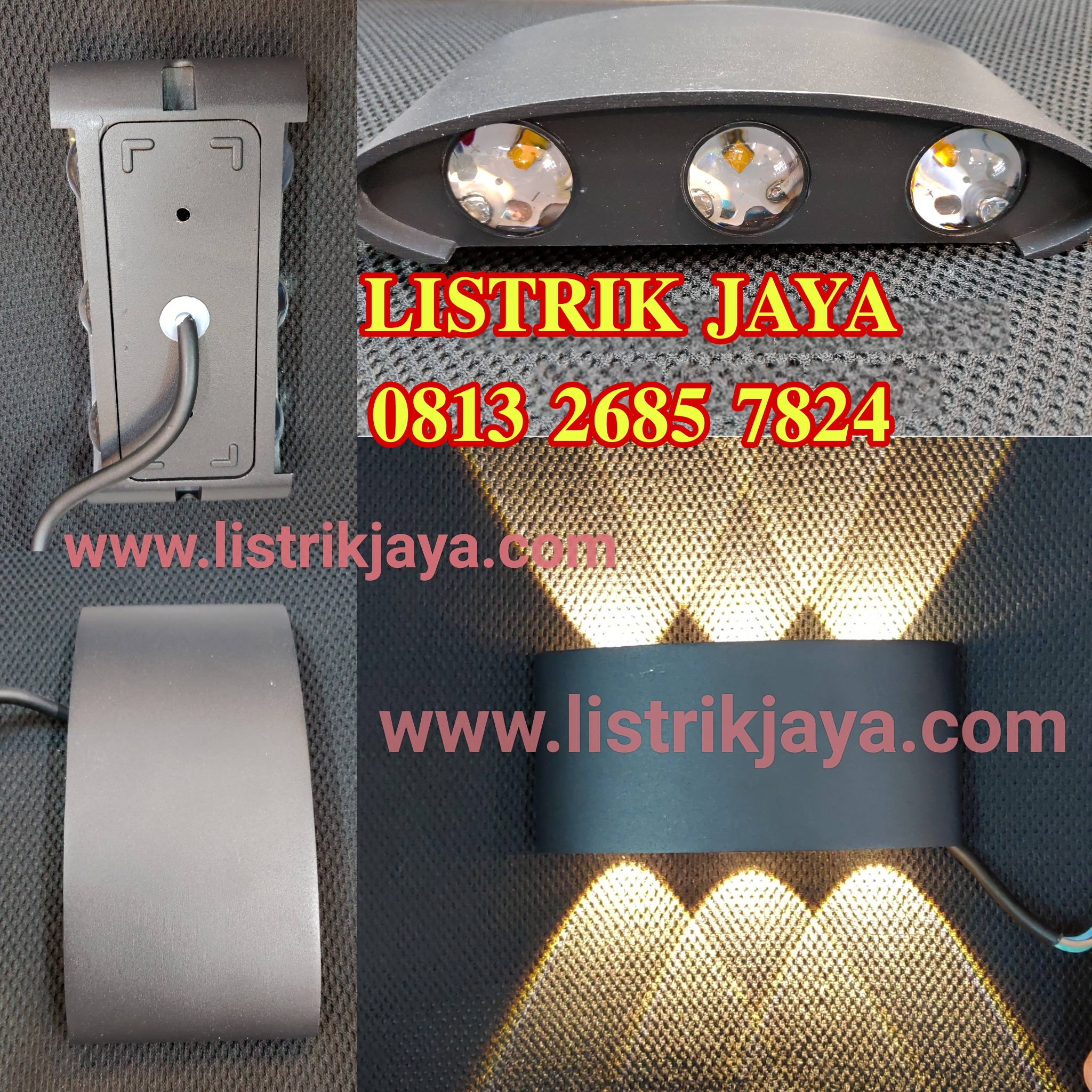 Jual Lampu Dinding Led 2 Arah Lensa 6 x 2W Chip Cree | Listrik Jaya ...