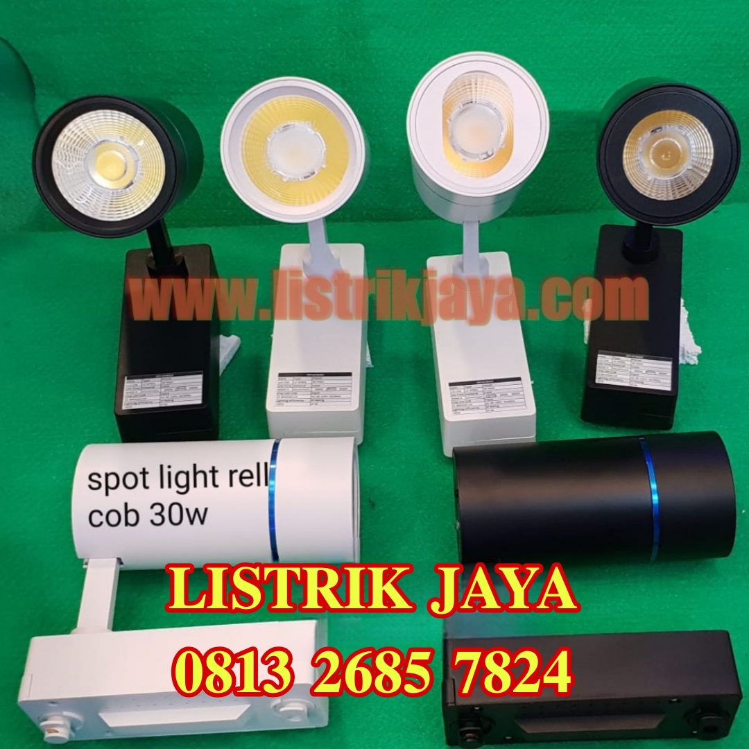 Lampu Sorot LED Track Rell 30W | Listrik Jaya Kenari Mas