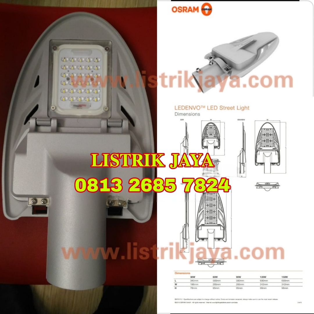 Jual Lampu Jalan PJU Led Osram 30 watt Ledenvo Streetlight | Listrik ...
